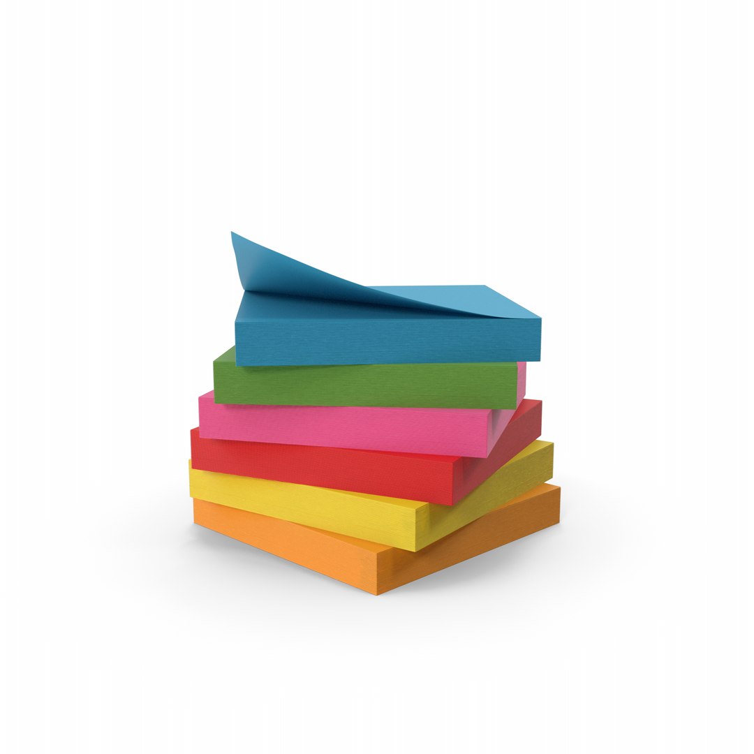 Colored Sticky Notes Model - TurboSquid 2057714