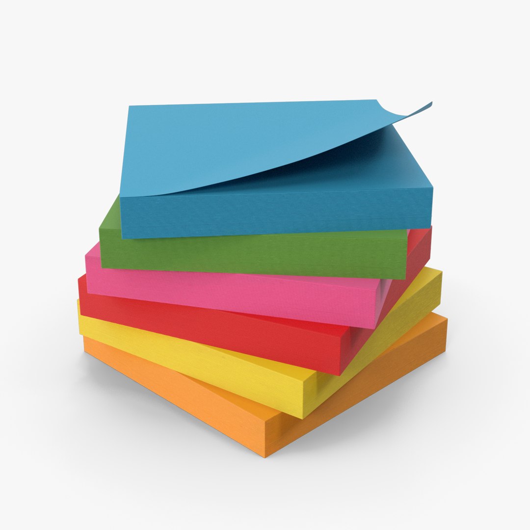 Colored Sticky Notes model - TurboSquid 2057714