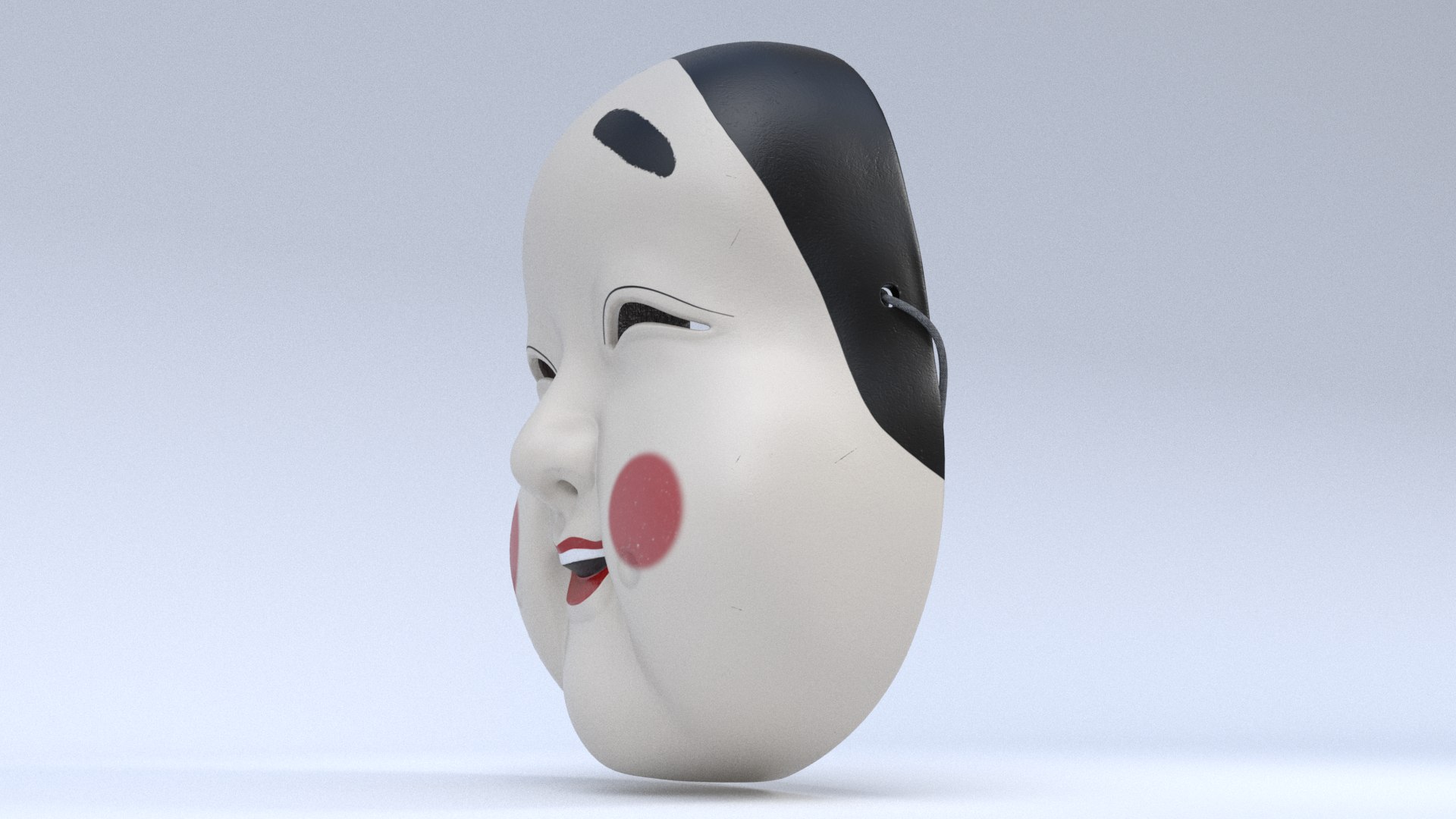 3D Japanese Okame - Otafuku Noh Mask Model - TurboSquid 1797059
