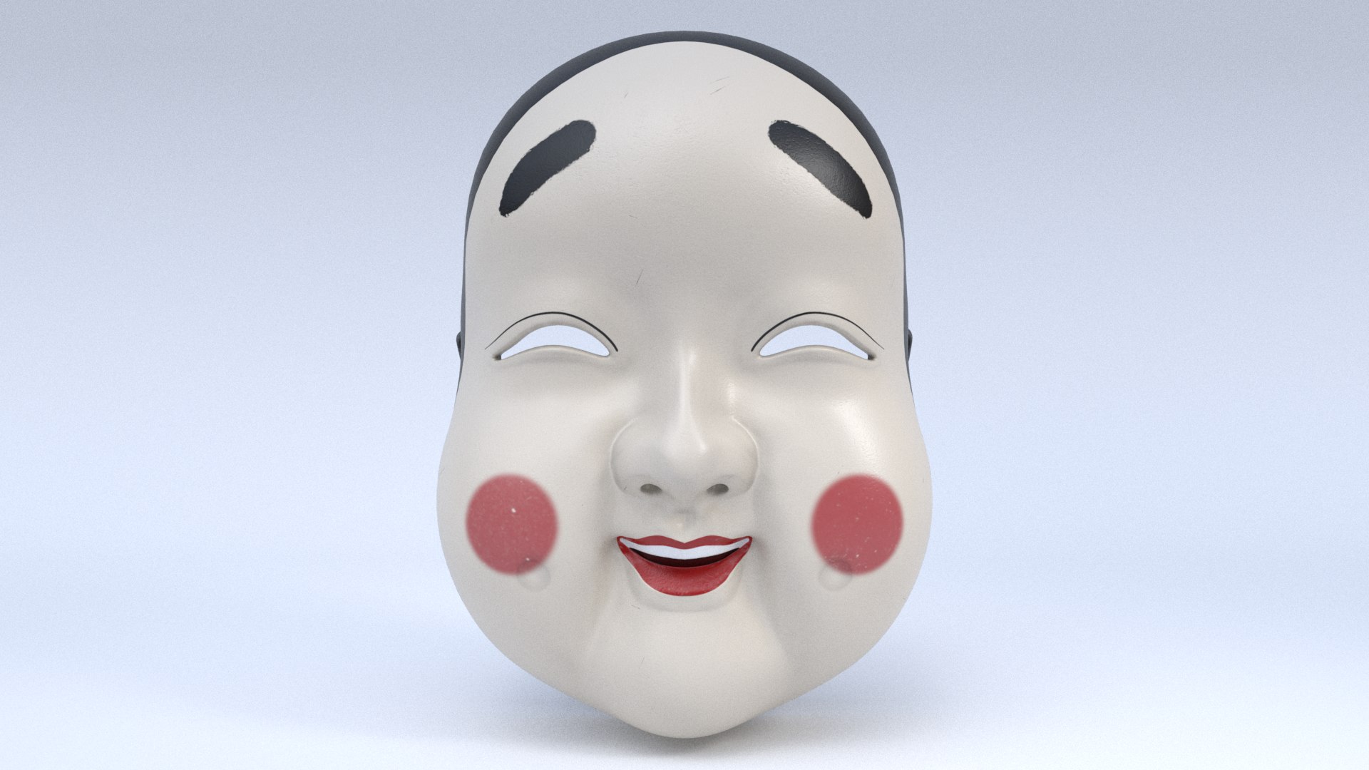 3D Japanese Okame - Otafuku Noh Mask Model - TurboSquid 1797059