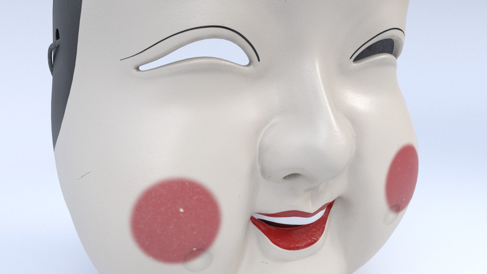 3D Japanese Okame - Otafuku Noh Mask Model - TurboSquid 1797059
