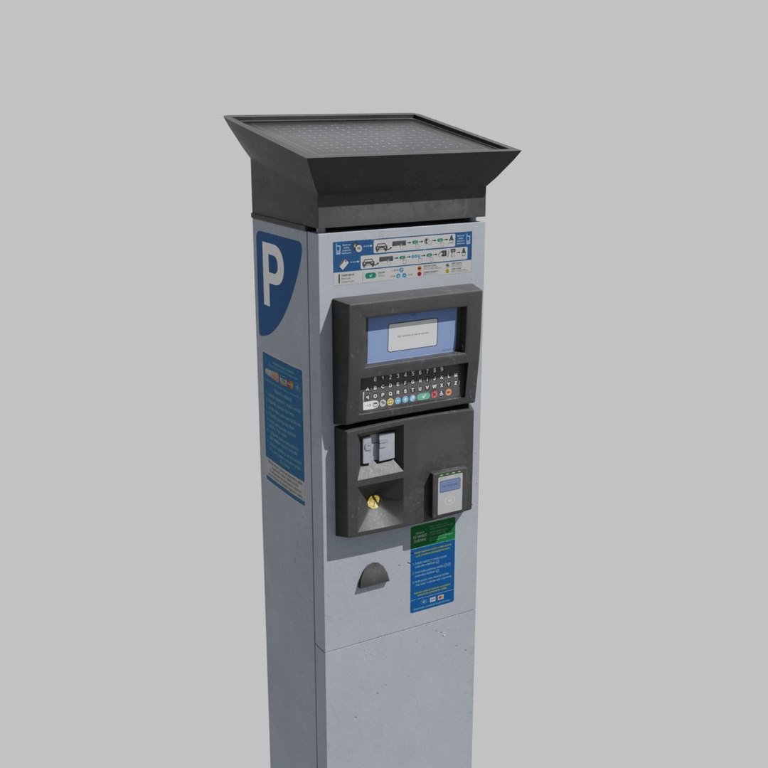 Parking Machine 3D Model - TurboSquid 2201295
