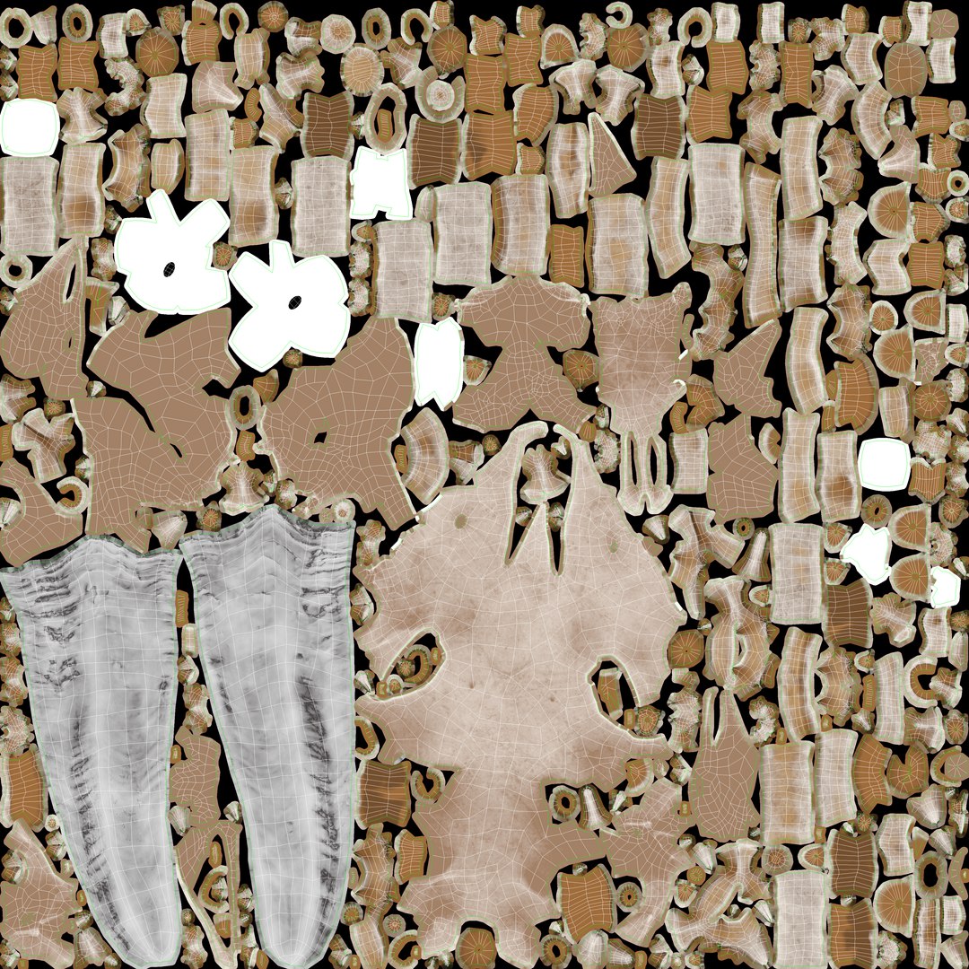 3D Bone Staff Model - TurboSquid 1756456