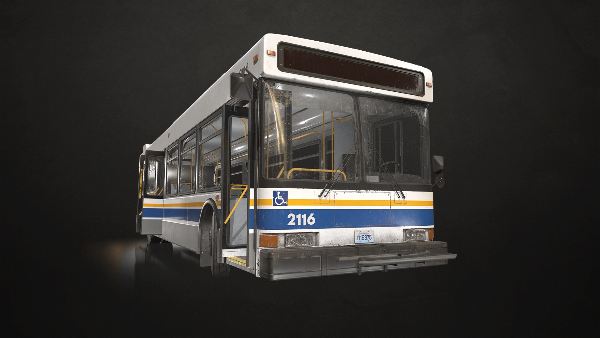 City Bus - Low Poly 3D model - TurboSquid 2131034