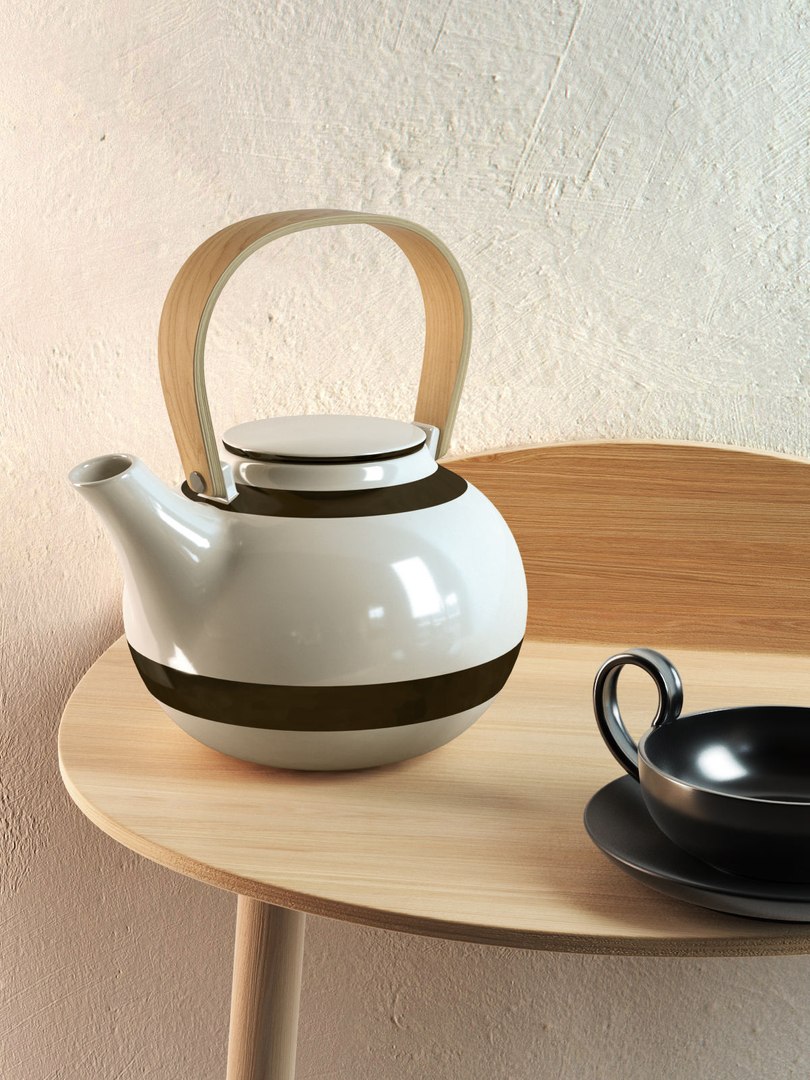 3D Striped Teapot Set Model - TurboSquid 1225884