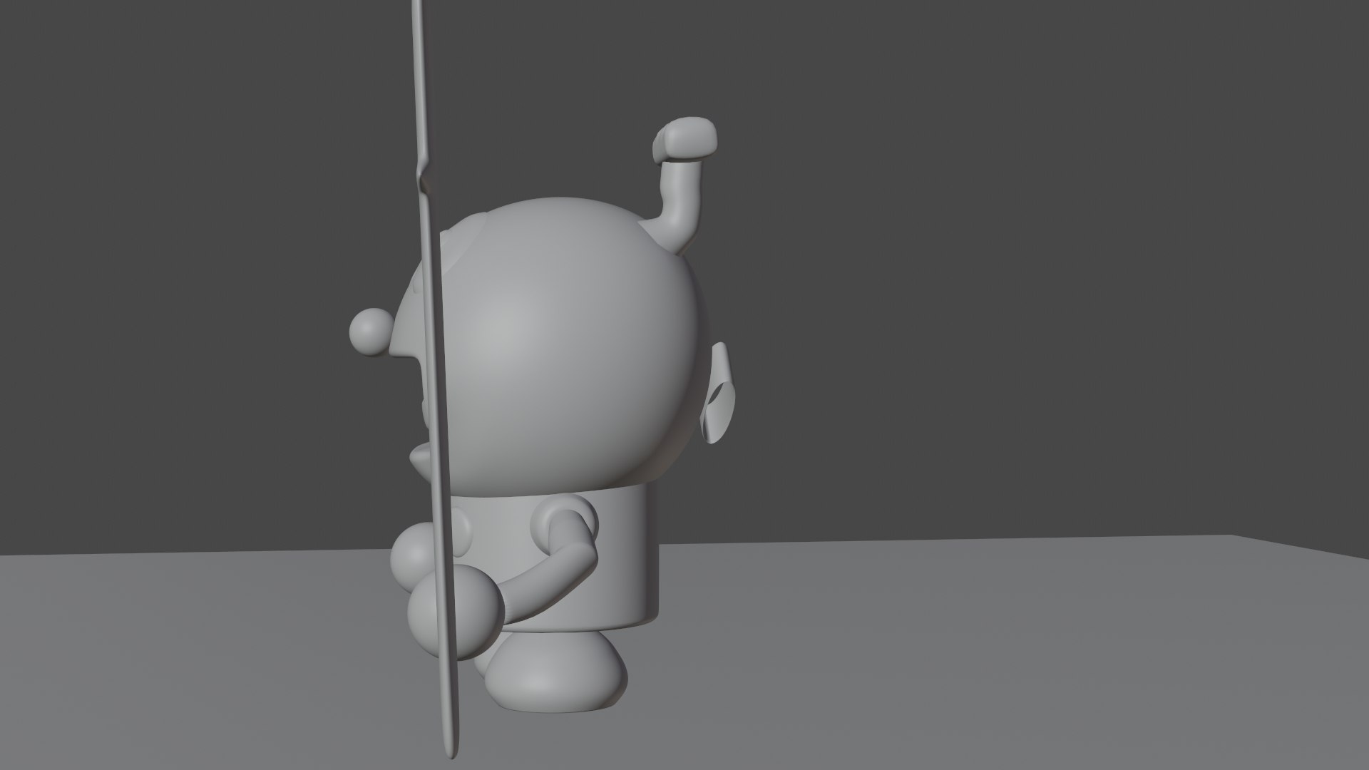 Cartoon-korosuke With Sword 3D - TurboSquid 2277400