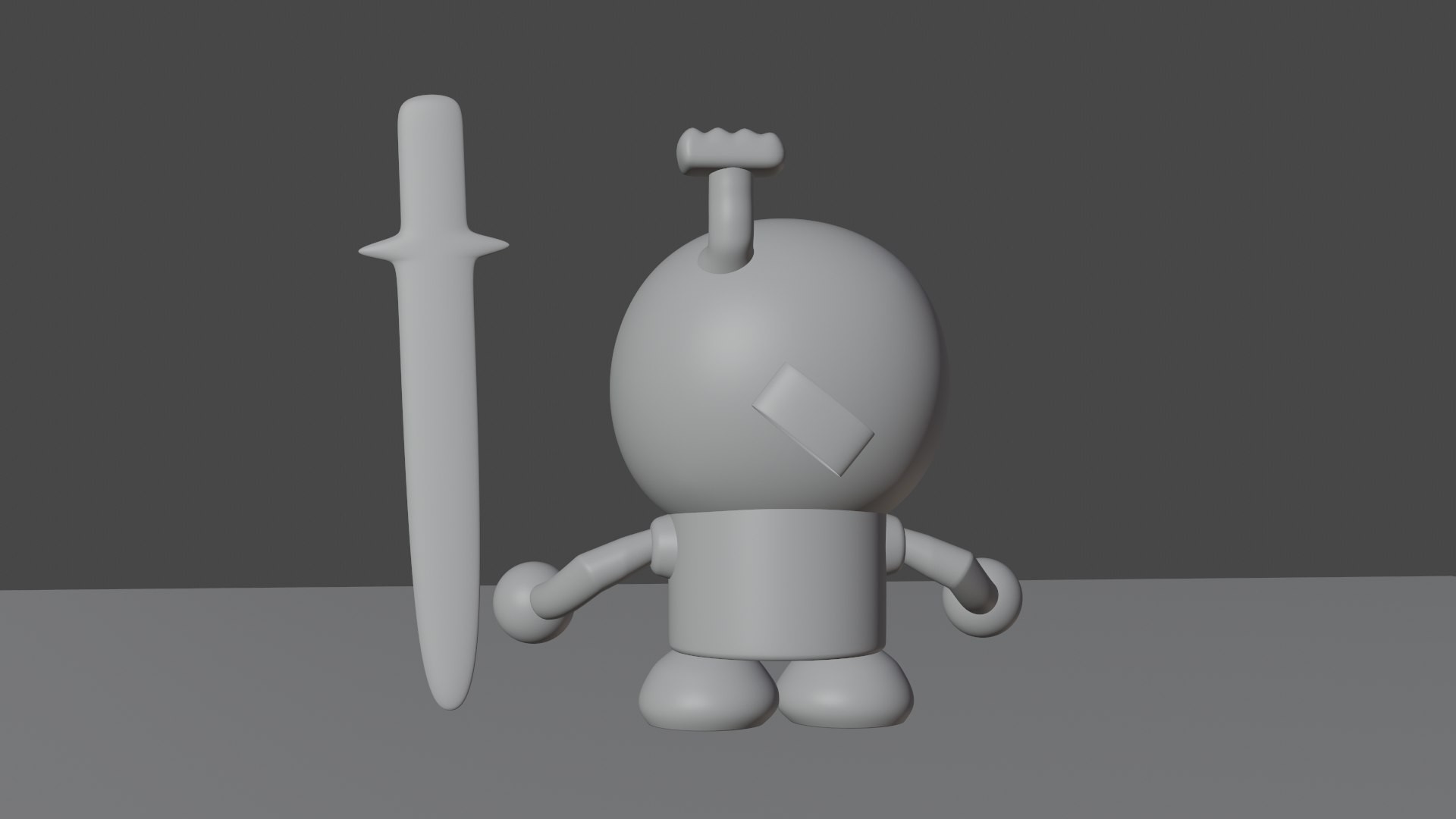 Cartoon-korosuke With Sword 3D - TurboSquid 2277400
