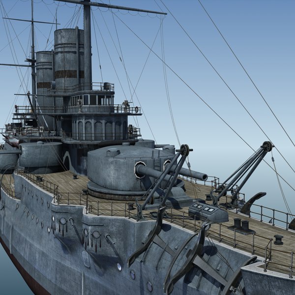 3d russian warship slava war model