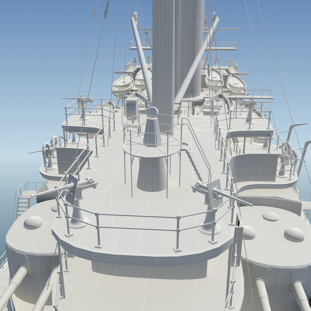 3d russian warship slava war model