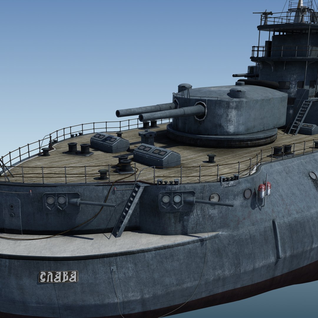 3d Russian Warship Slava War Model