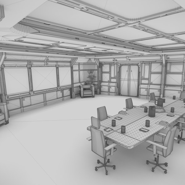 starship interior conference room 3ds