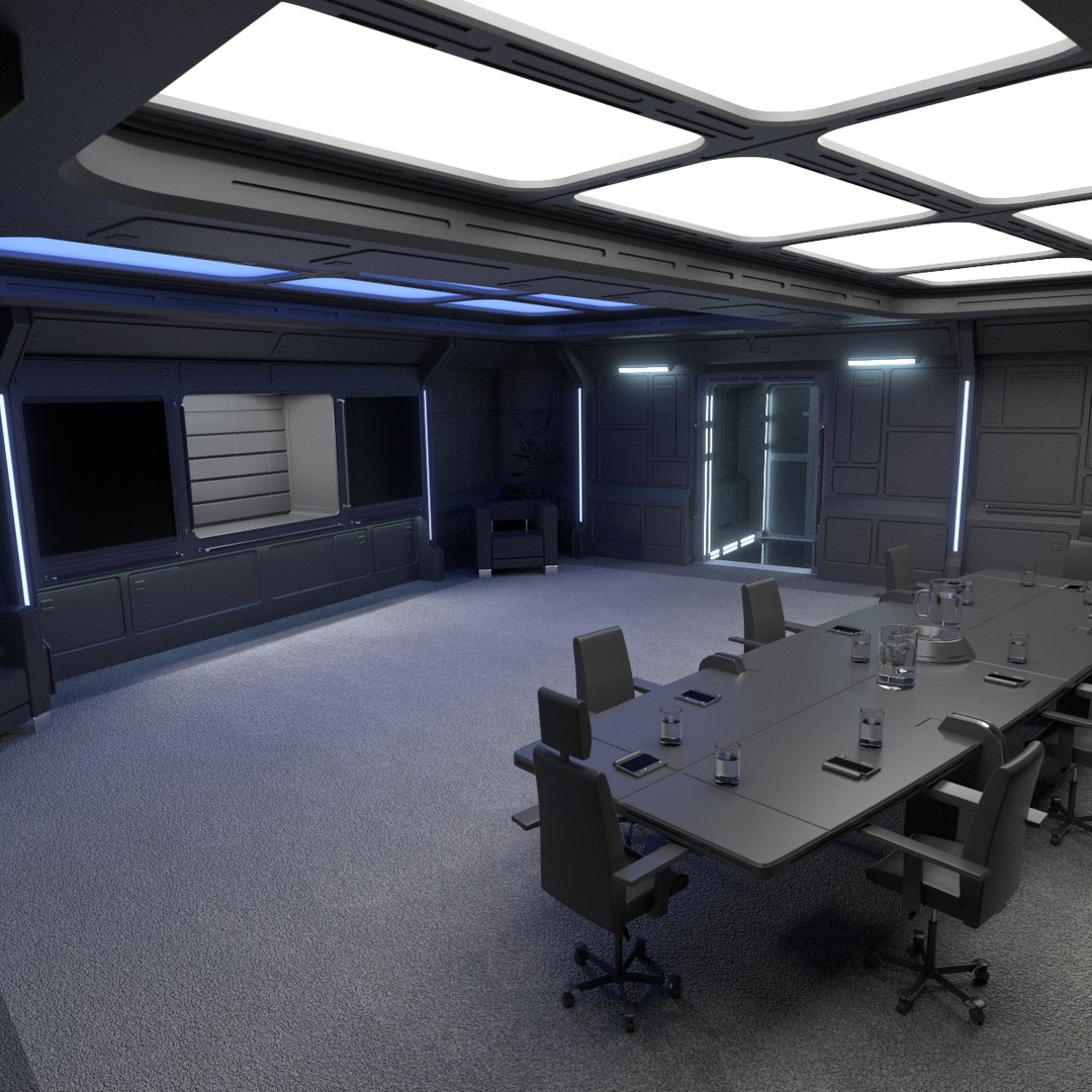 Starship Interior Conference Room 3ds