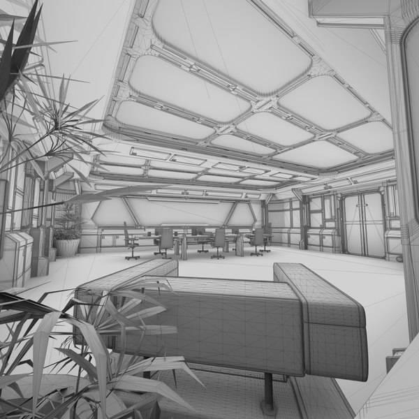 starship interior conference room 3ds
