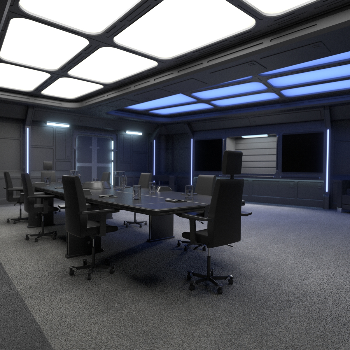 starship interior conference room 3ds