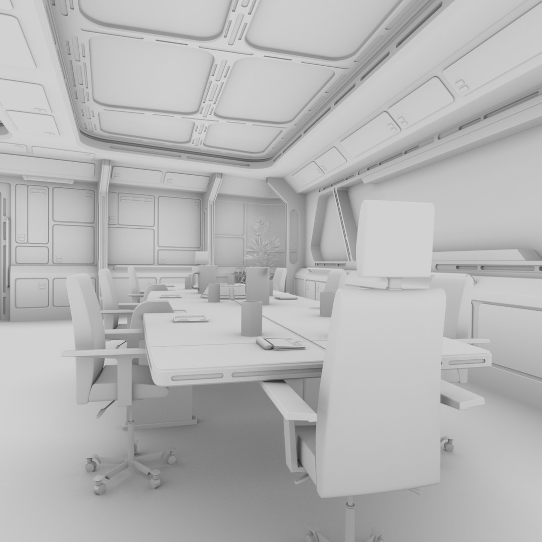 starship interior conference room 3ds