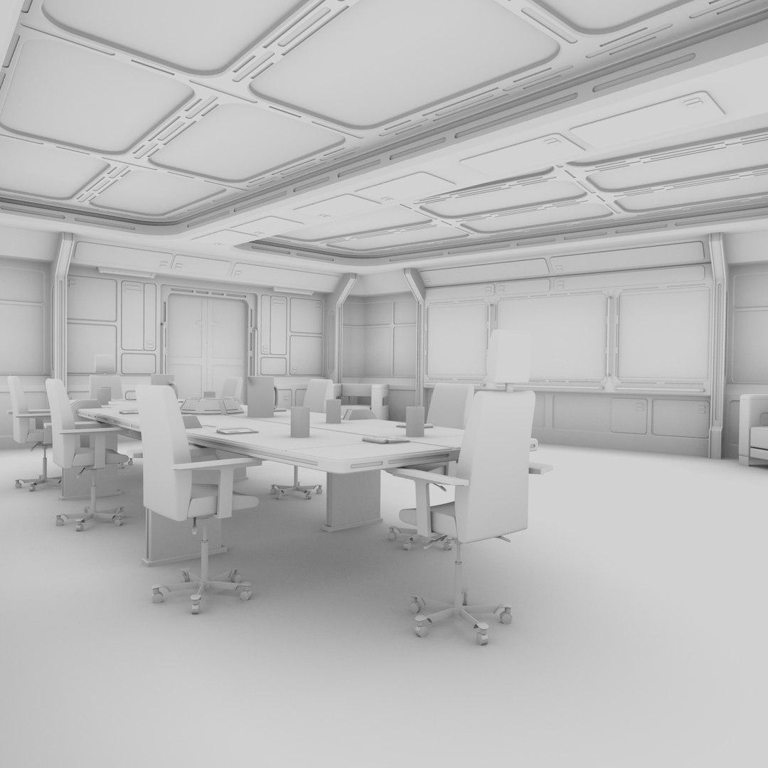 Starship Interior Conference Room 3ds