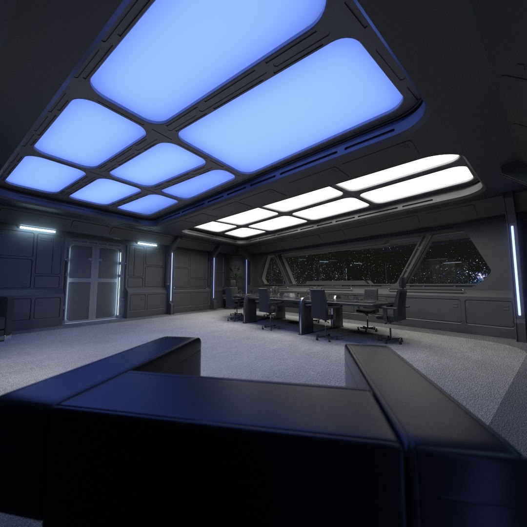 Starship Interior Conference Room 3ds