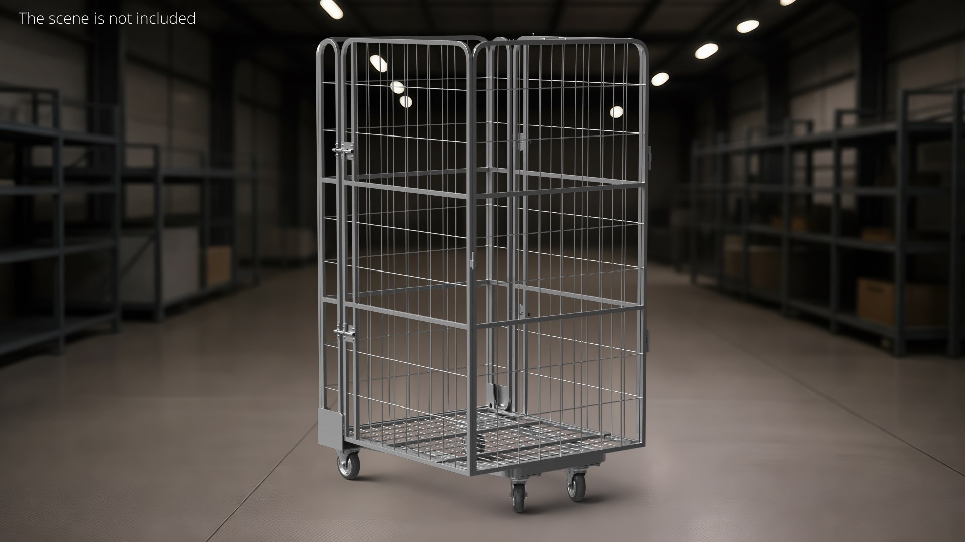 Industrial Wire Roll Trolley Silver 3D - TurboSquid 2506658