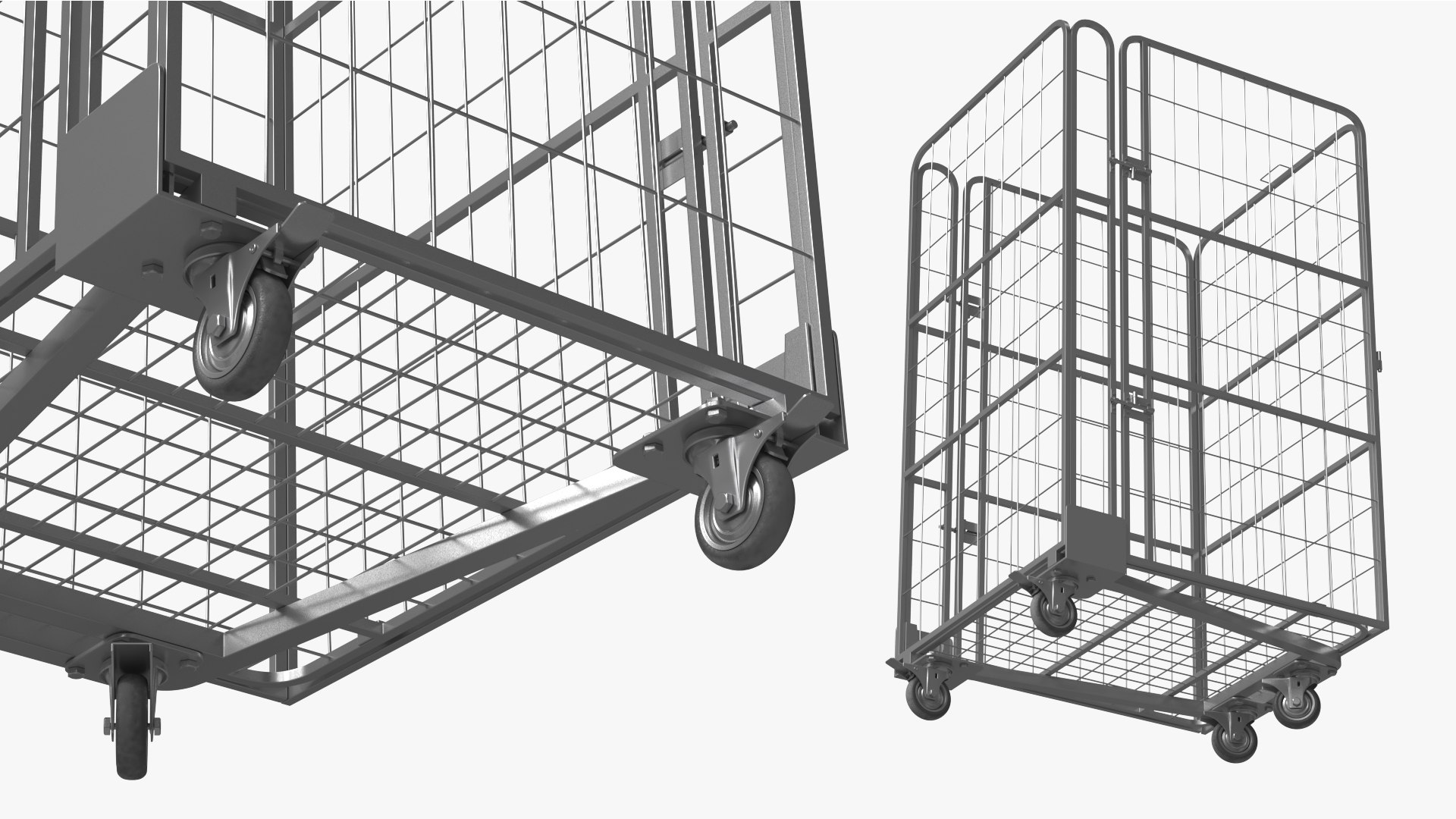 Industrial Wire Roll Trolley Silver 3D - TurboSquid 2506658