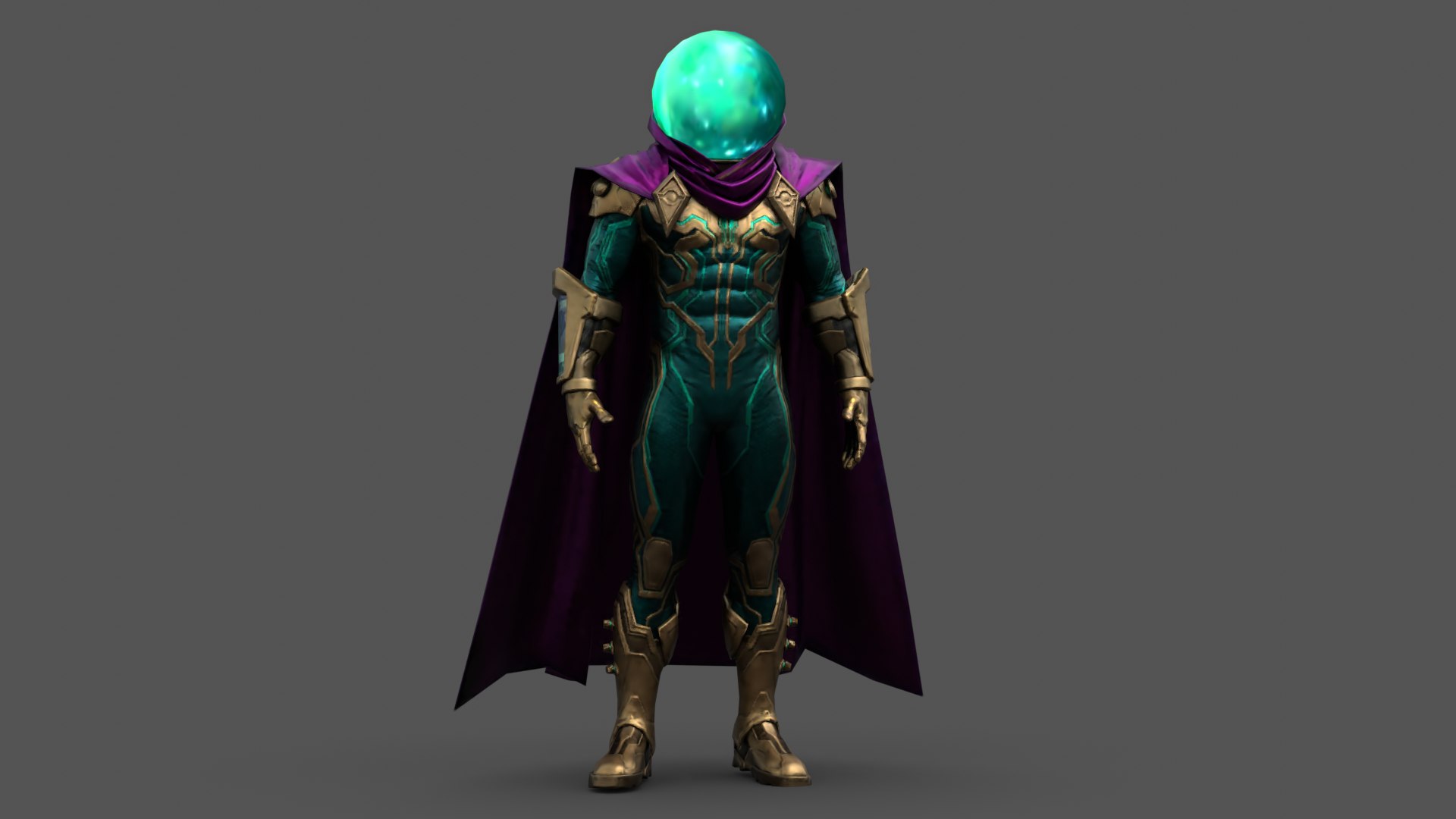 3D Model Mysterio 3D Model Rigged Game Ready Character - TurboSquid 2319489