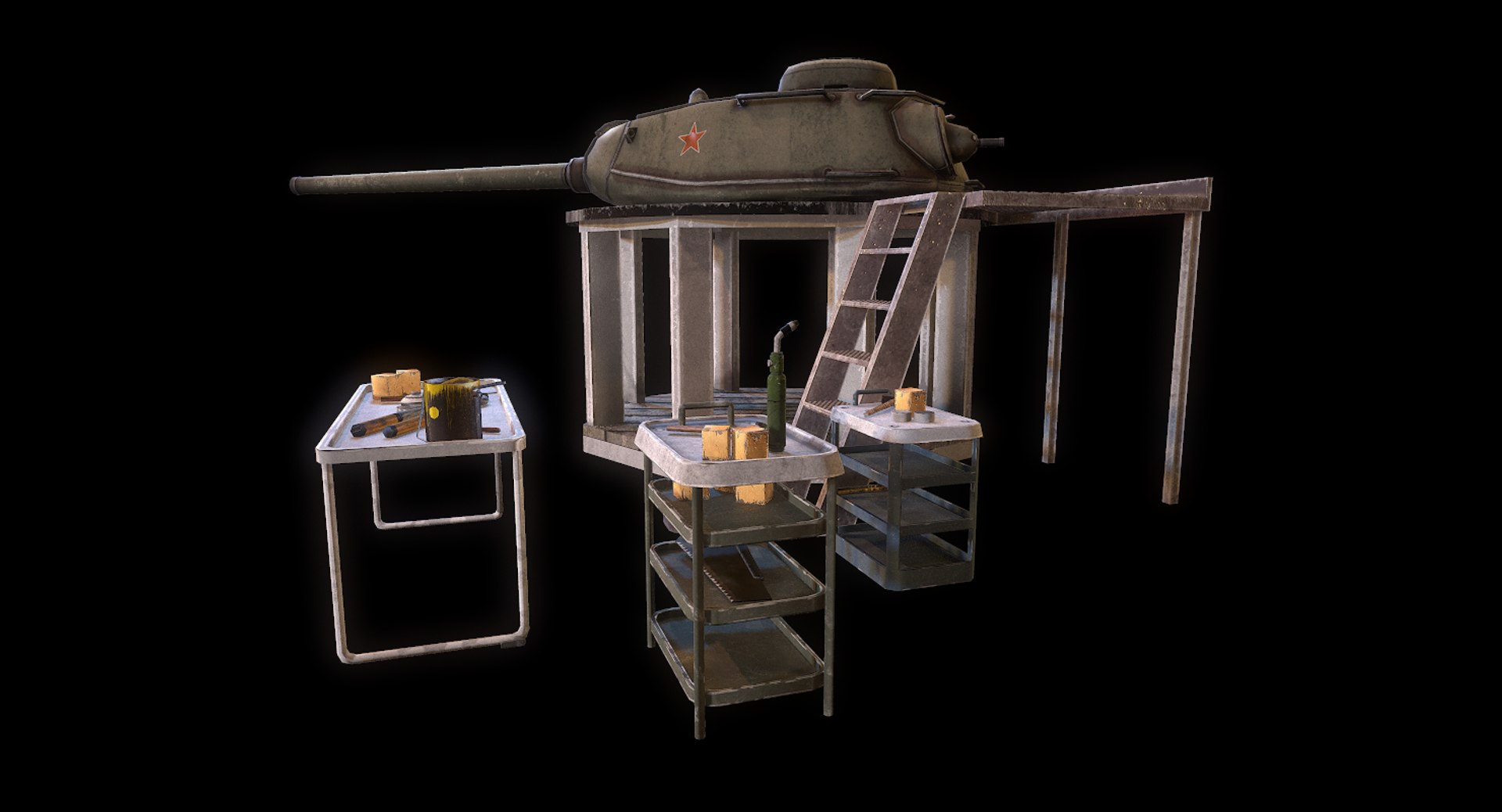 Tank Workbench Wwii 3D Model - TurboSquid 1580281