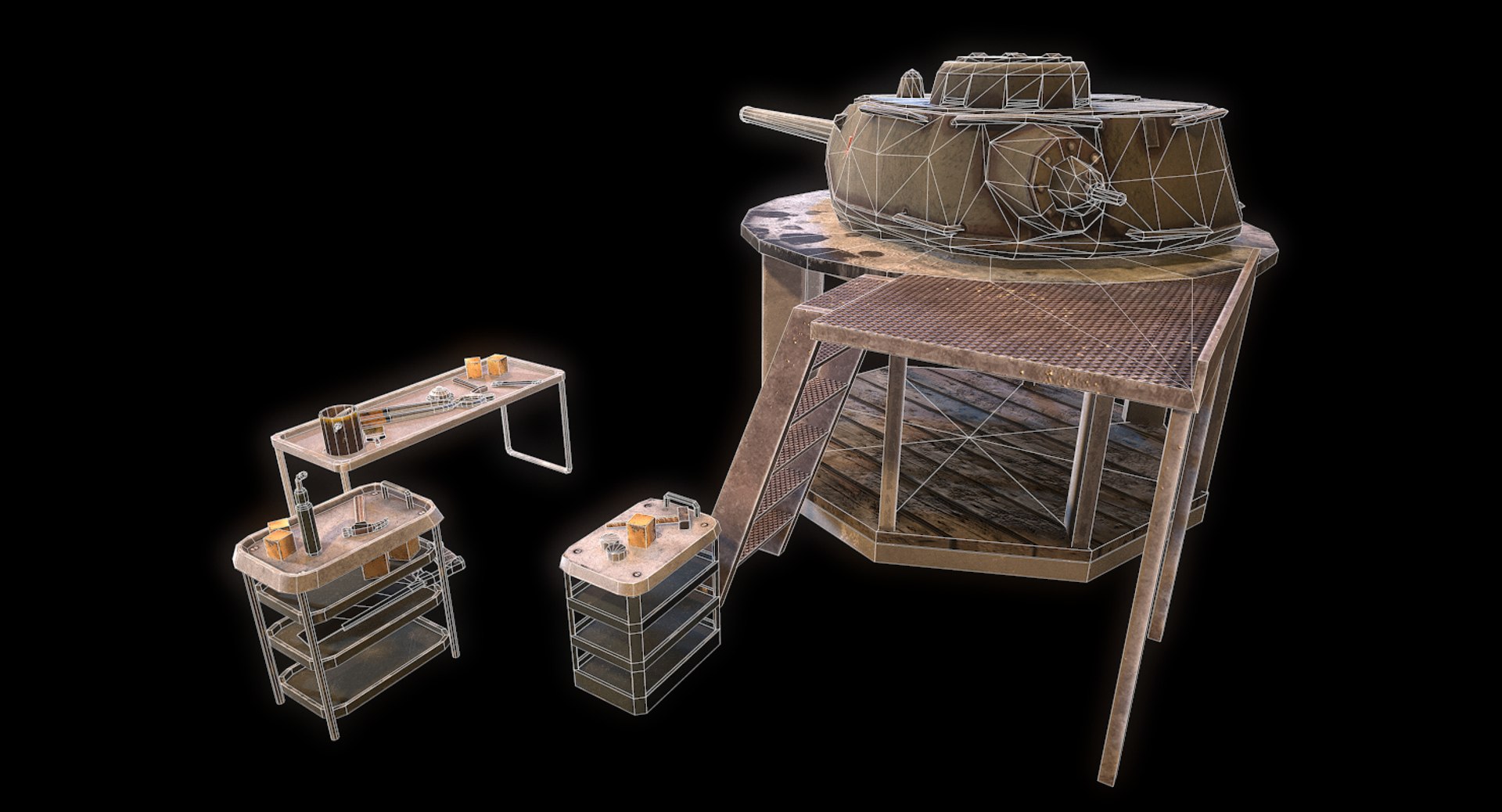 Tank Workbench Wwii 3D Model - TurboSquid 1580281