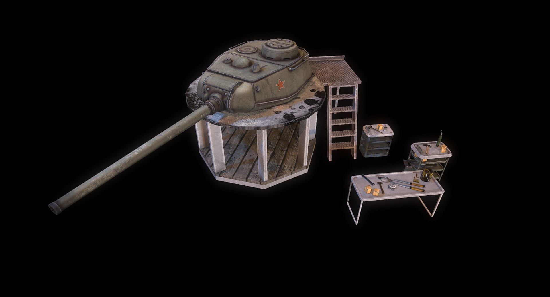 Tank Workbench Wwii 3D Model - TurboSquid 1580281