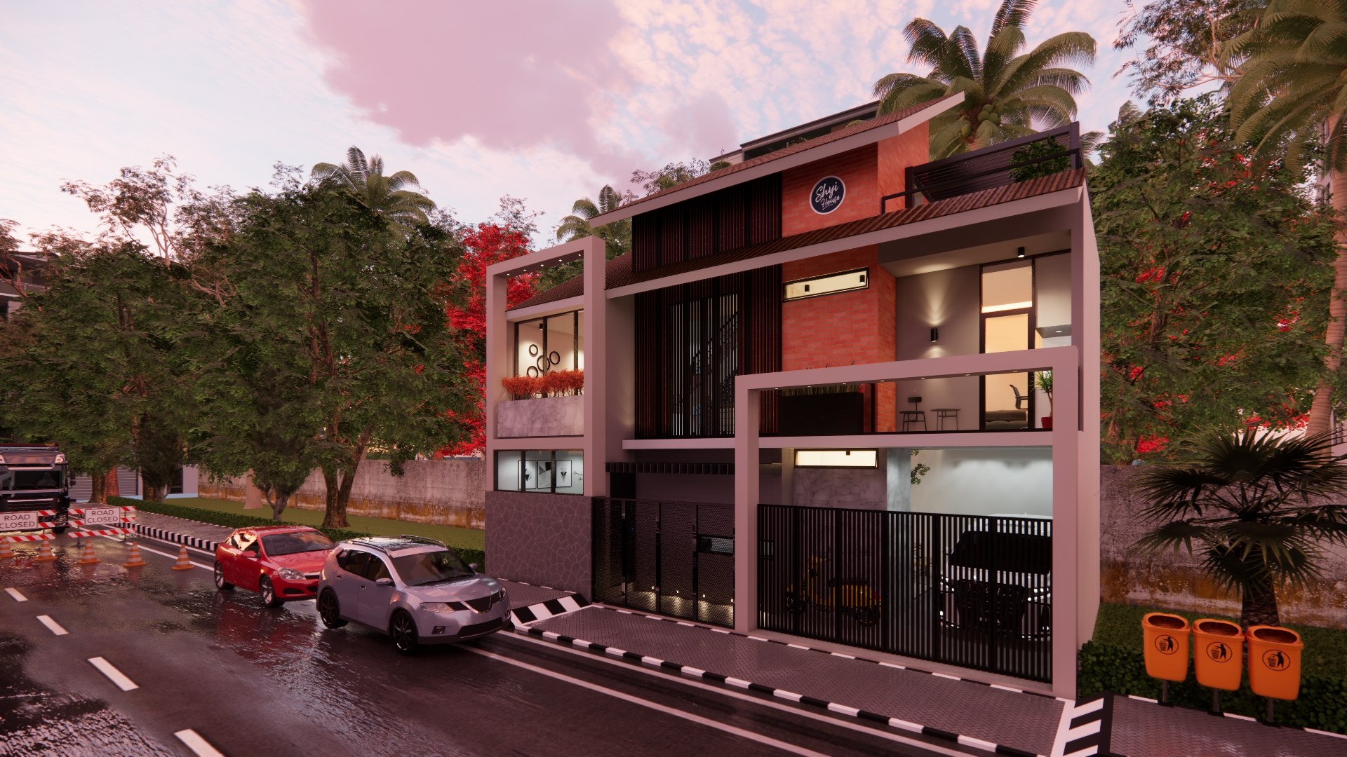 House To The Side Interior Exterior 3D - TurboSquid 2096359