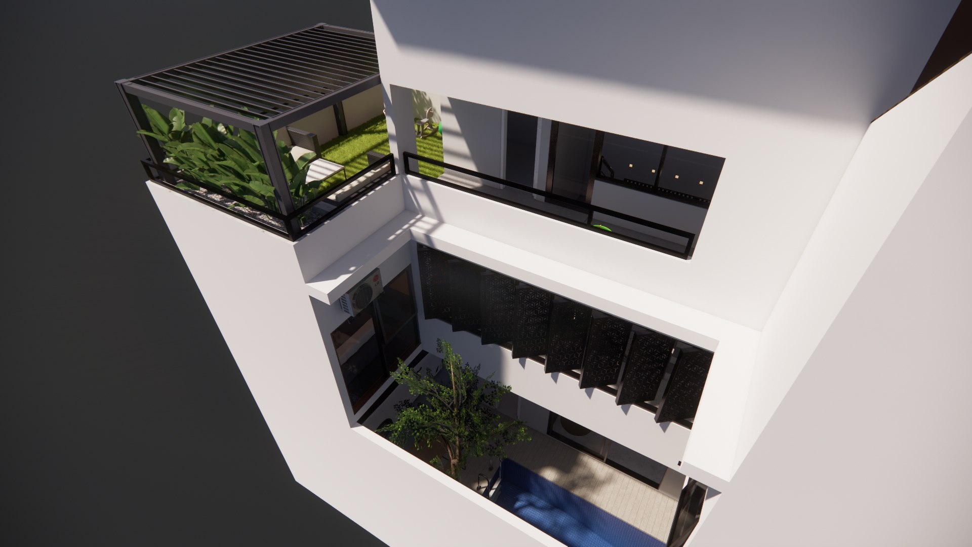 House To The Side Interior Exterior 3D - TurboSquid 2096359