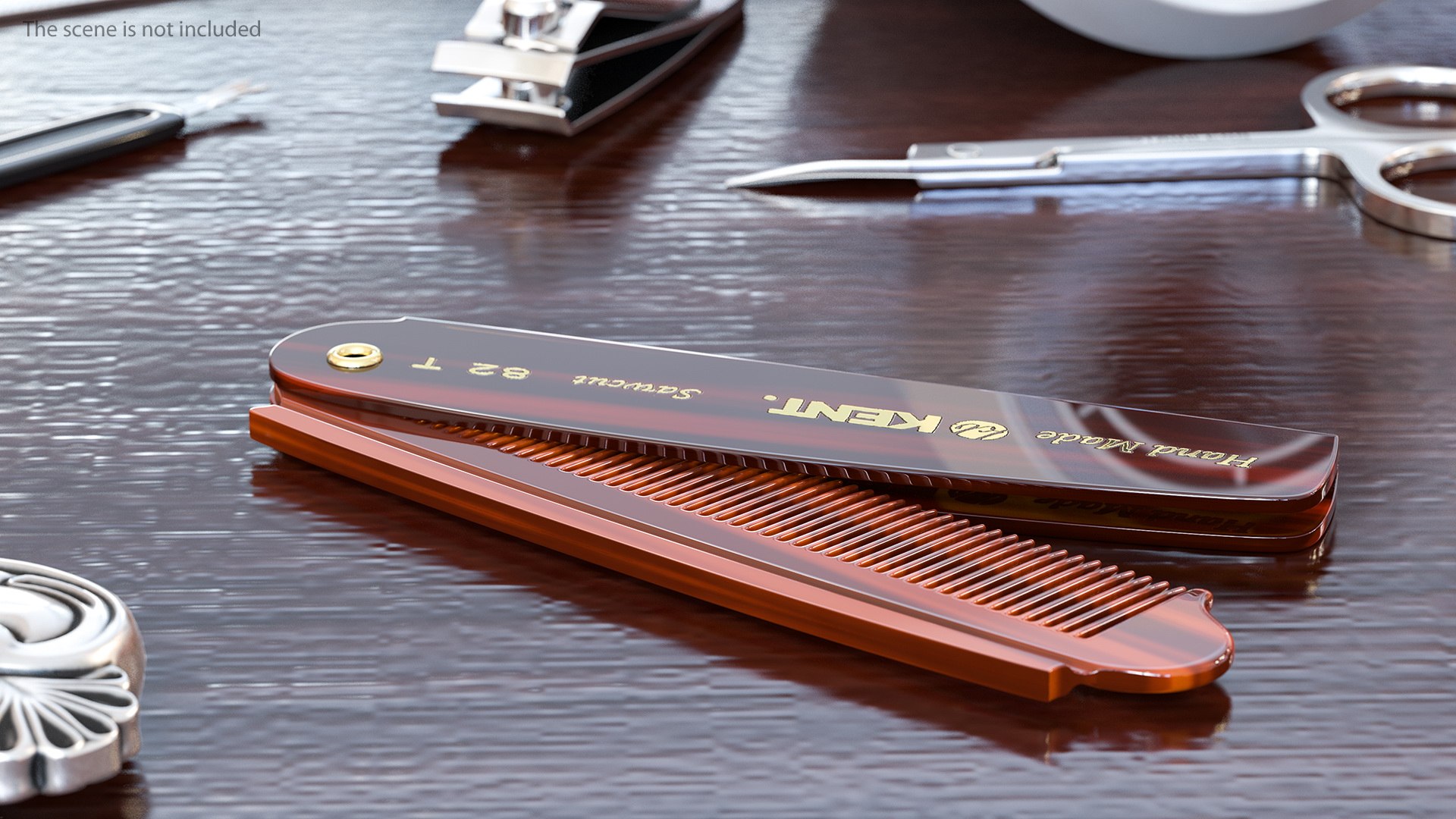 Free kent folding pocket comb 3D - TurboSquid 1623396