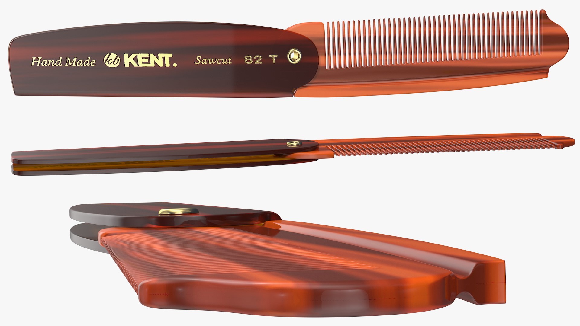 Free kent folding pocket comb 3D - TurboSquid 1623396