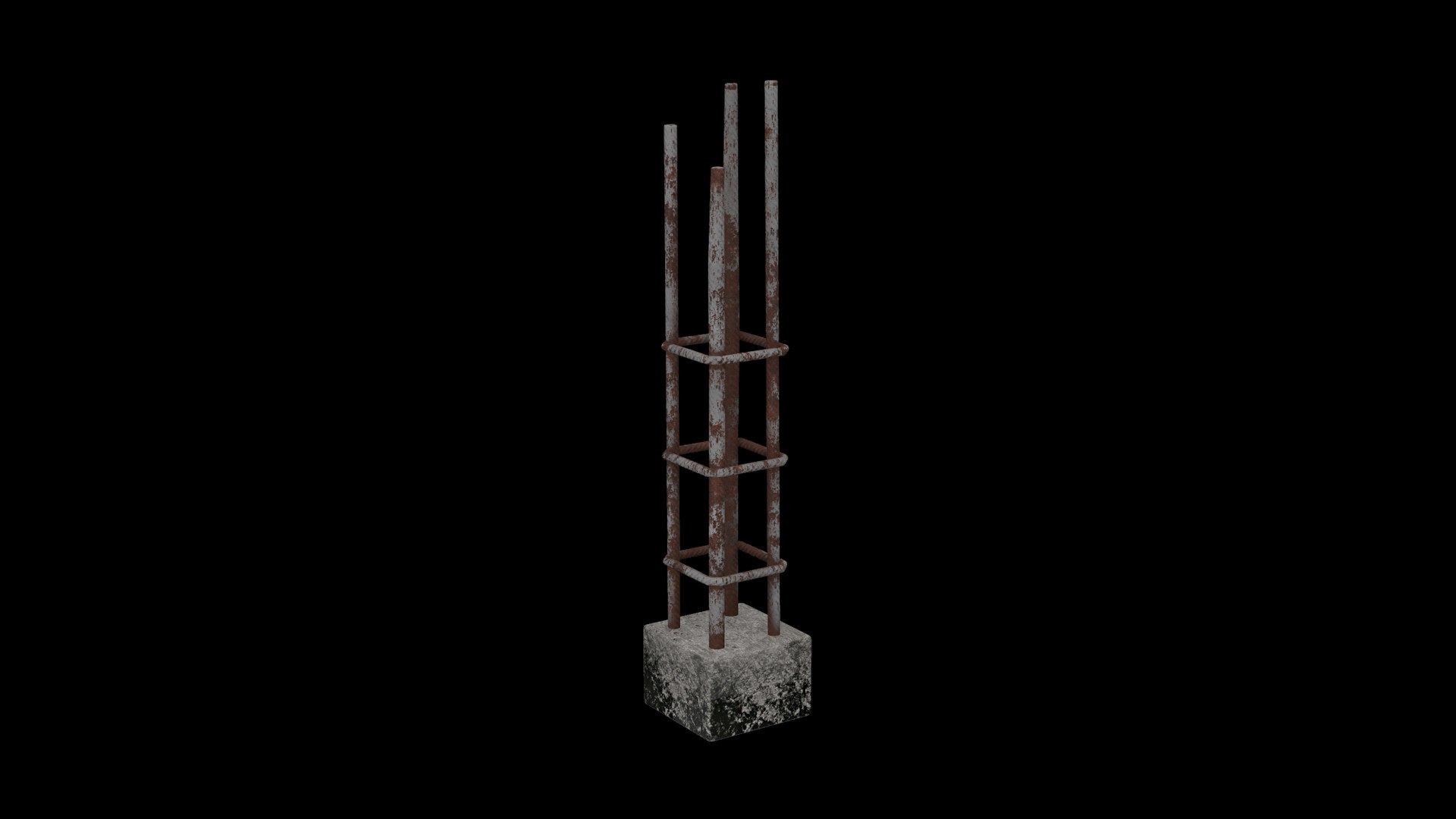 3D Bare Pillar Structure 01 Model - TurboSquid 2298476