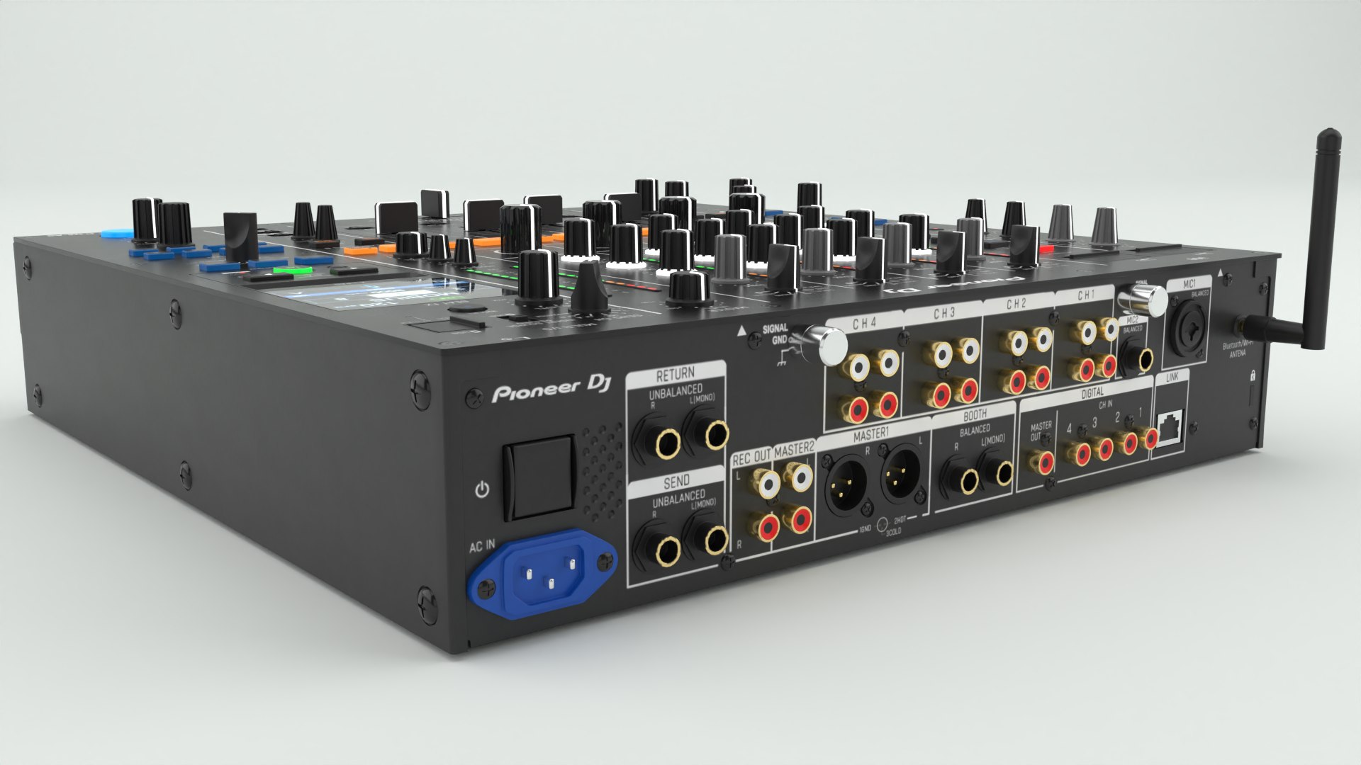 Professional 4-channel DJ Mixer Pioneer DJM-A9 Black 3D Model ...