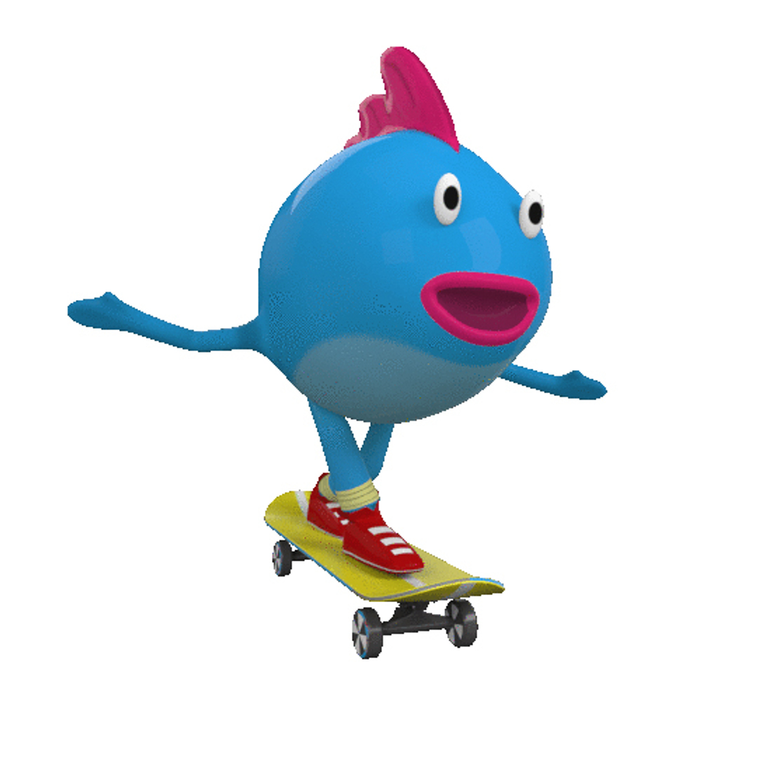 Skating fish 3D - TurboSquid 1592018