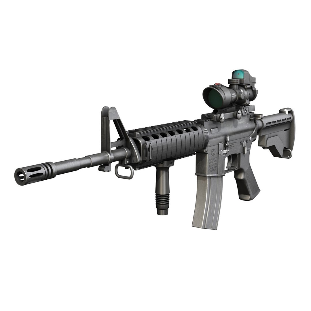 C4d M4a1 Sopmod Rifle