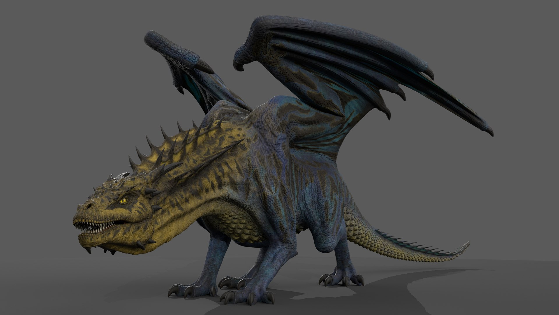 Blue dragon animation 3D - TurboSquid 1597679