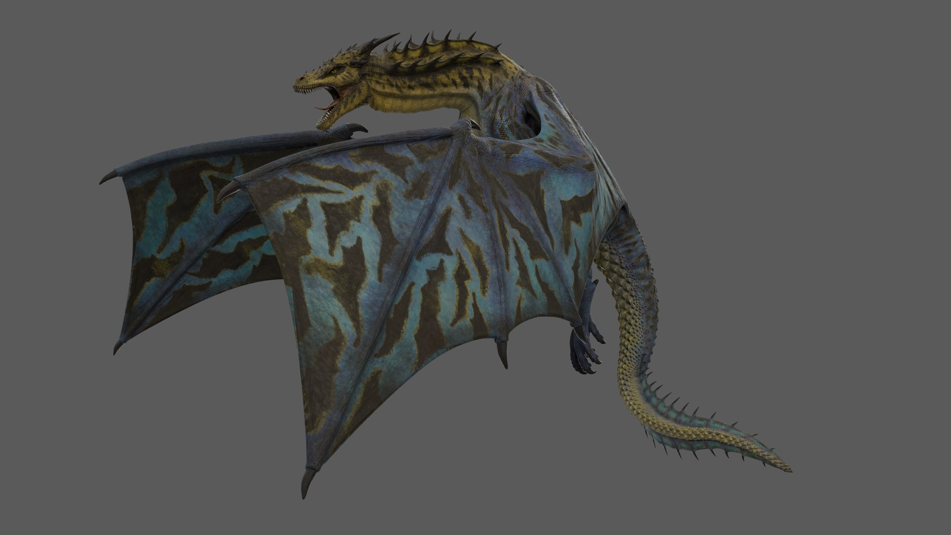 Blue dragon animation 3D - TurboSquid 1597679