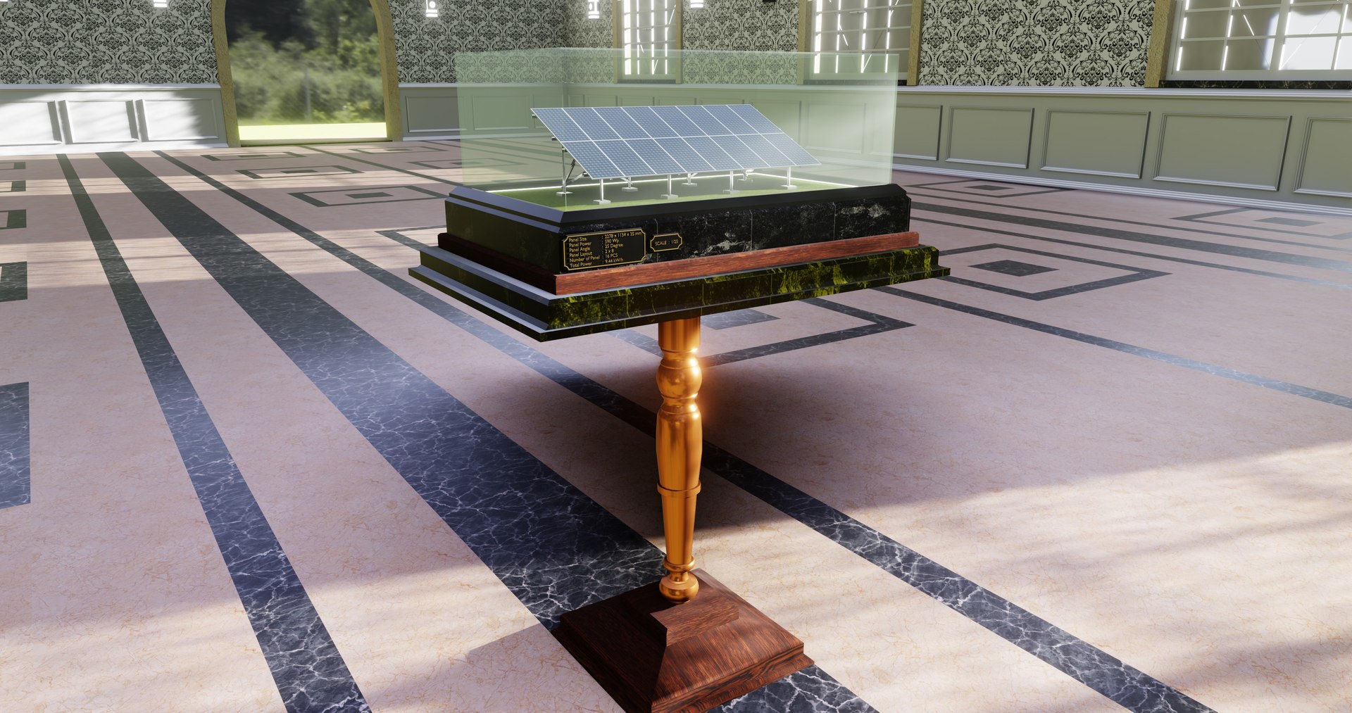 3D Model Solar Energy Construction Table 2x8 Diorama - TurboSquid 2411939