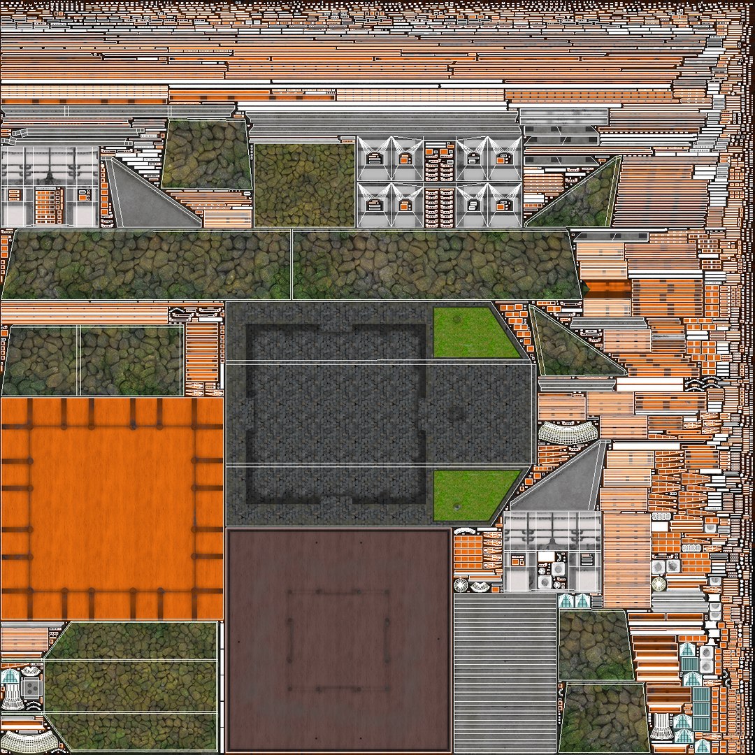 3D Rock Round Cross Section with Temple Fur - TurboSquid 1830042