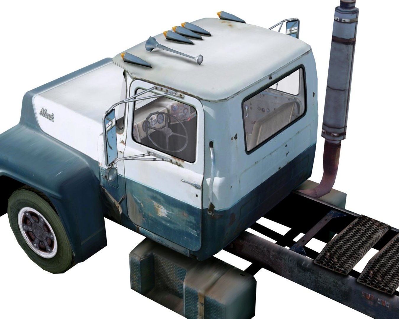 Old Mack R Semi 3d 3ds