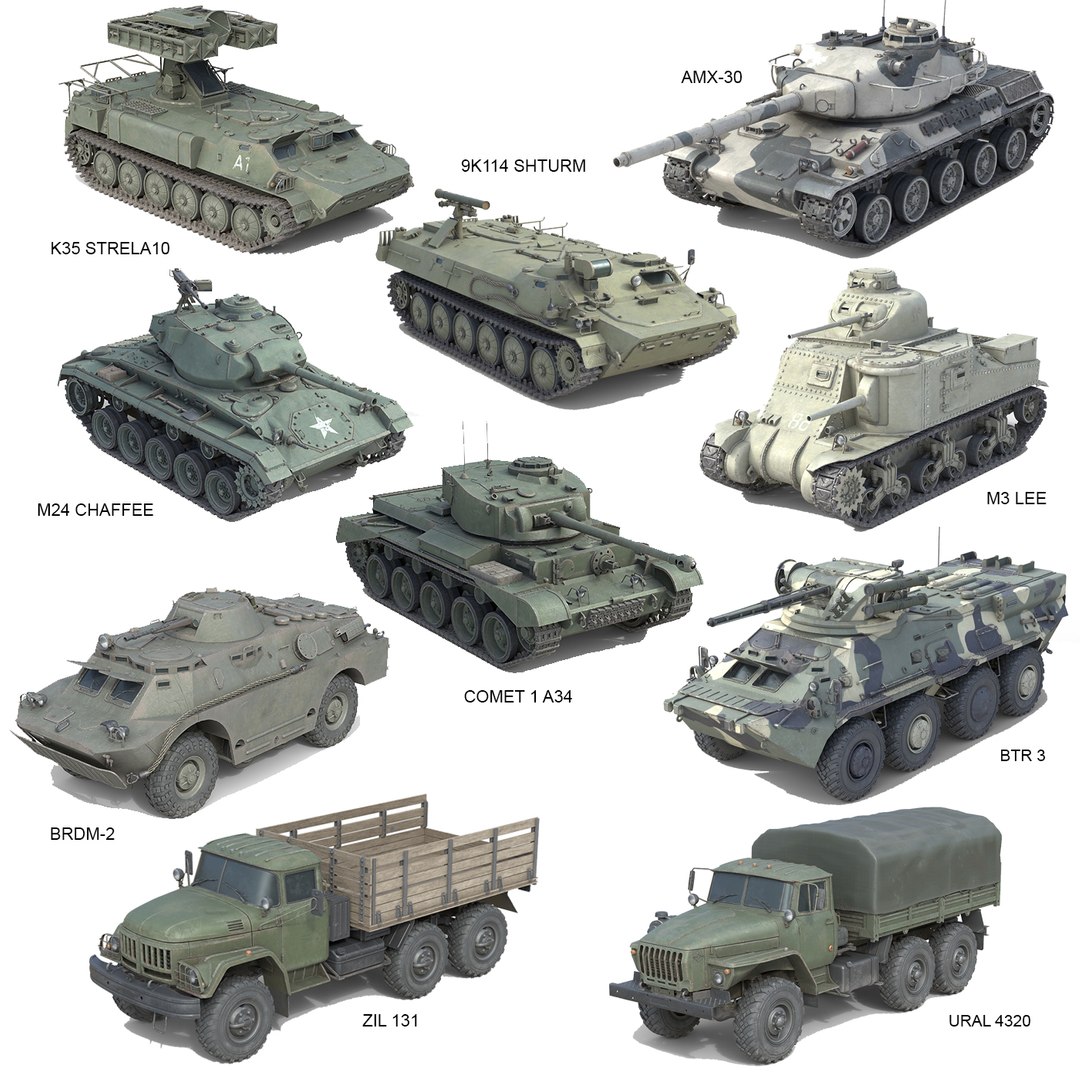 10 Military Vehicles Collection V12 Model - TurboSquid 2317547