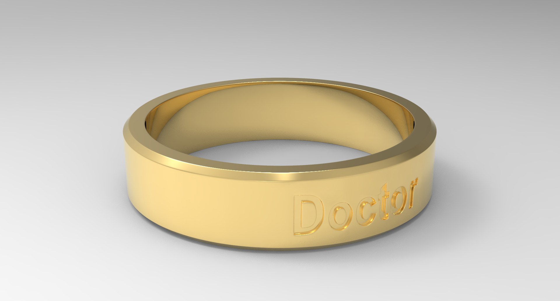 3D Doctor Ring Gold Model - TurboSquid 1858316