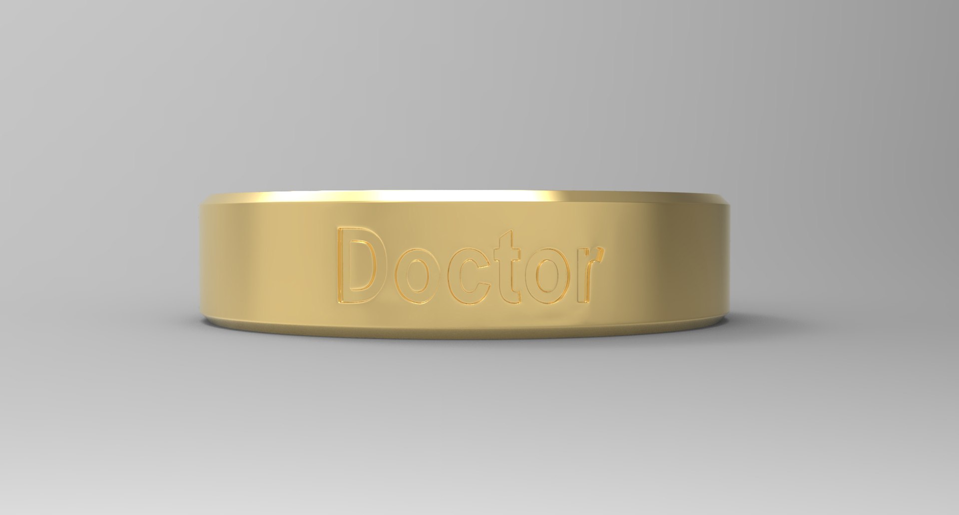 3D Doctor Ring Gold Model - TurboSquid 1858316