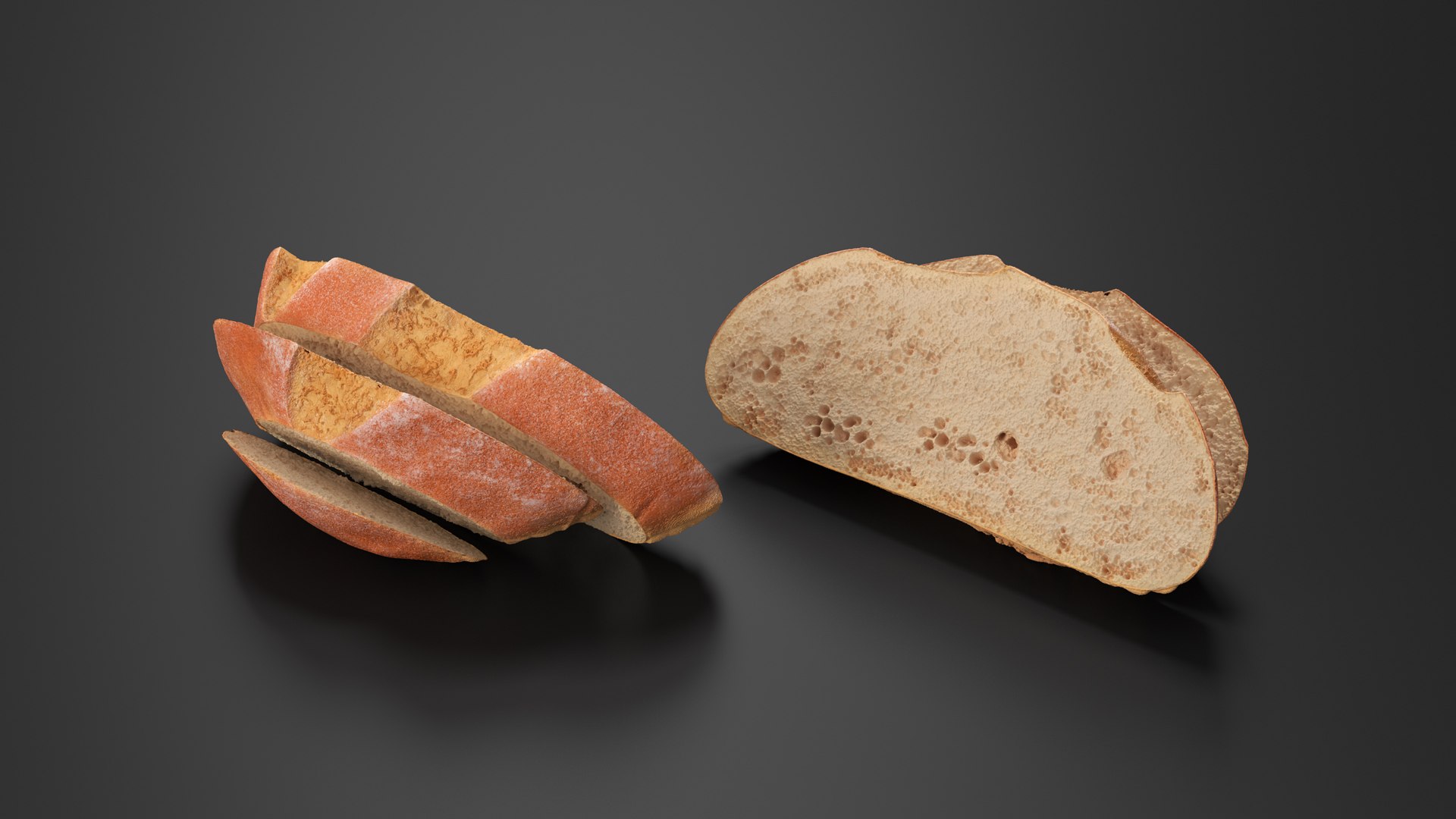 Sliced Round Bread 3D Model - TurboSquid 2240447
