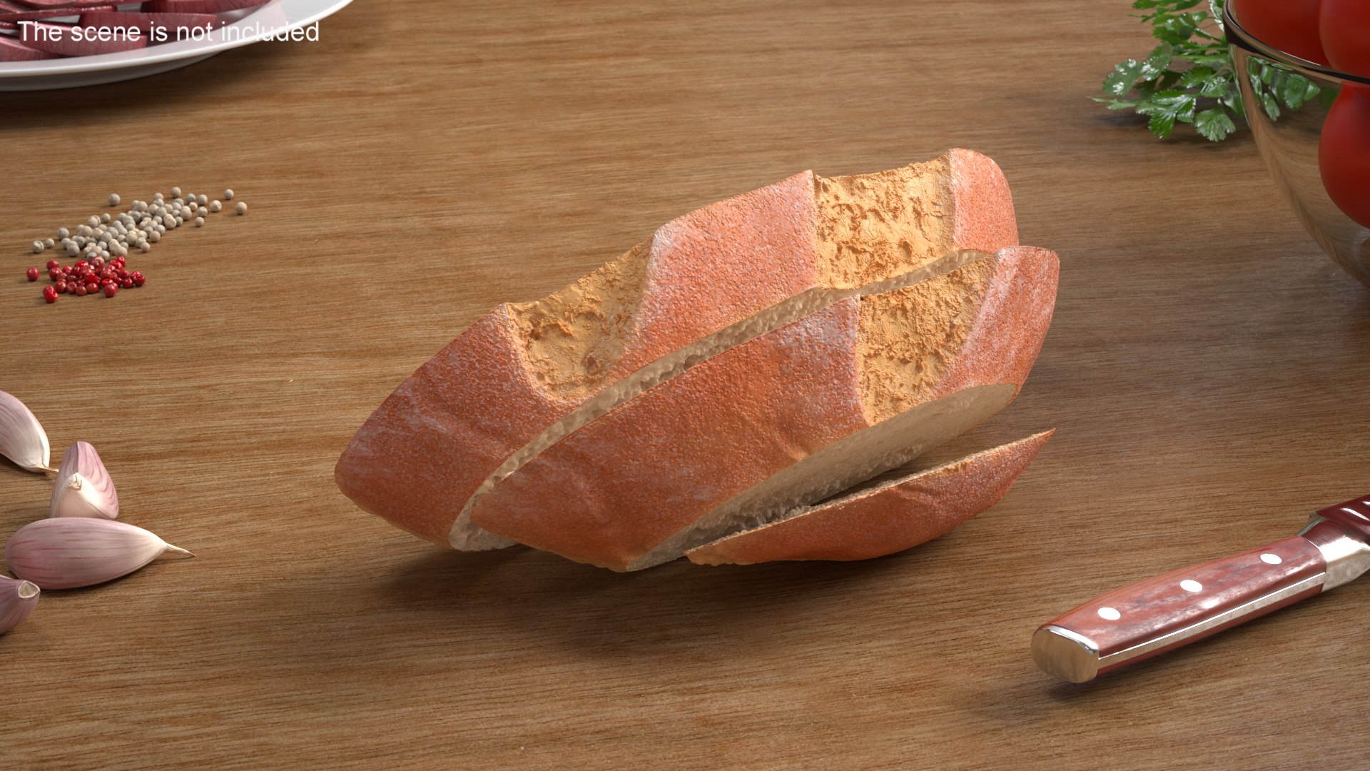 Sliced Round Bread 3D Model - TurboSquid 2240447