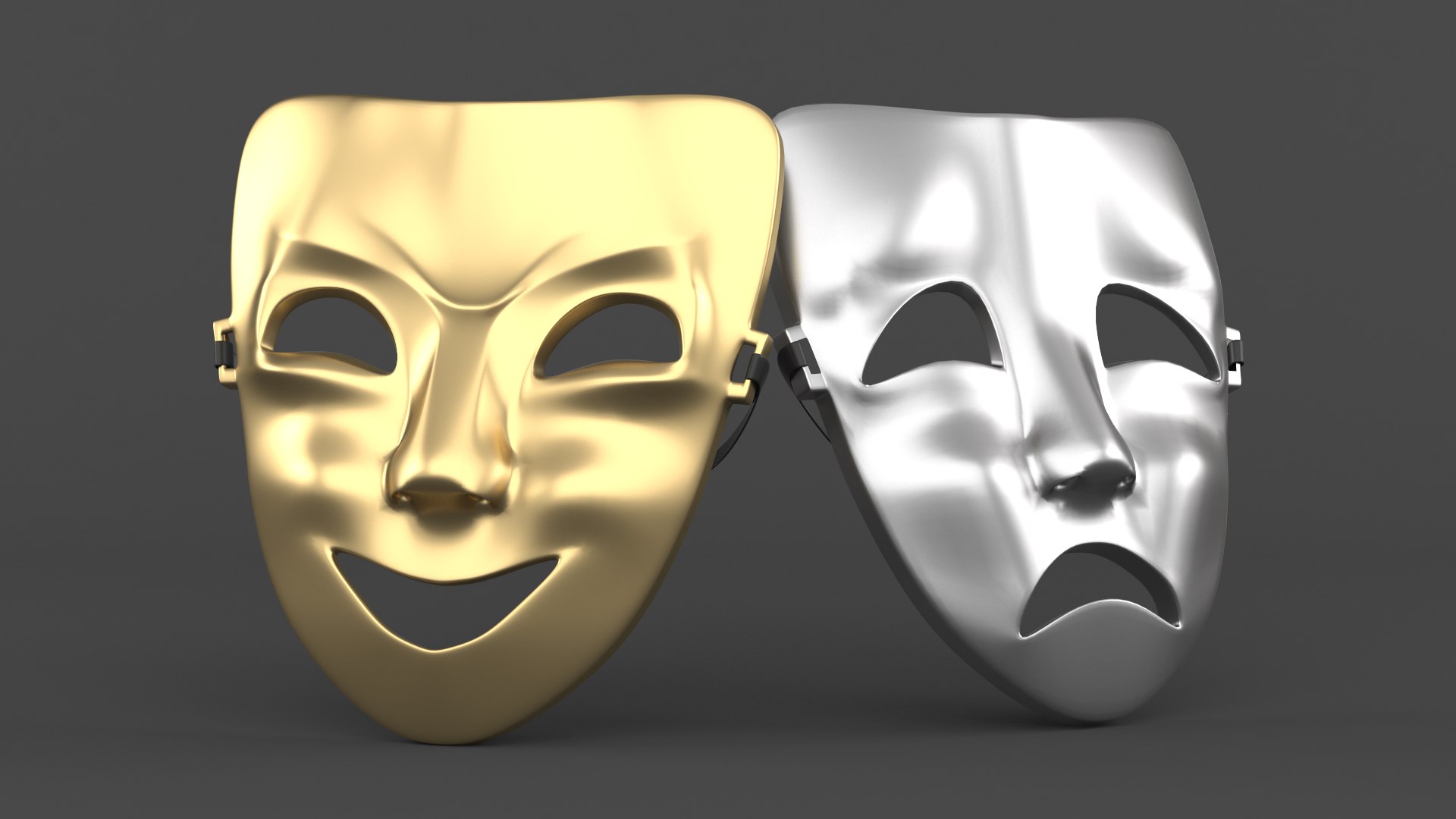 Theatre Masks 3D Model - TurboSquid 1963194