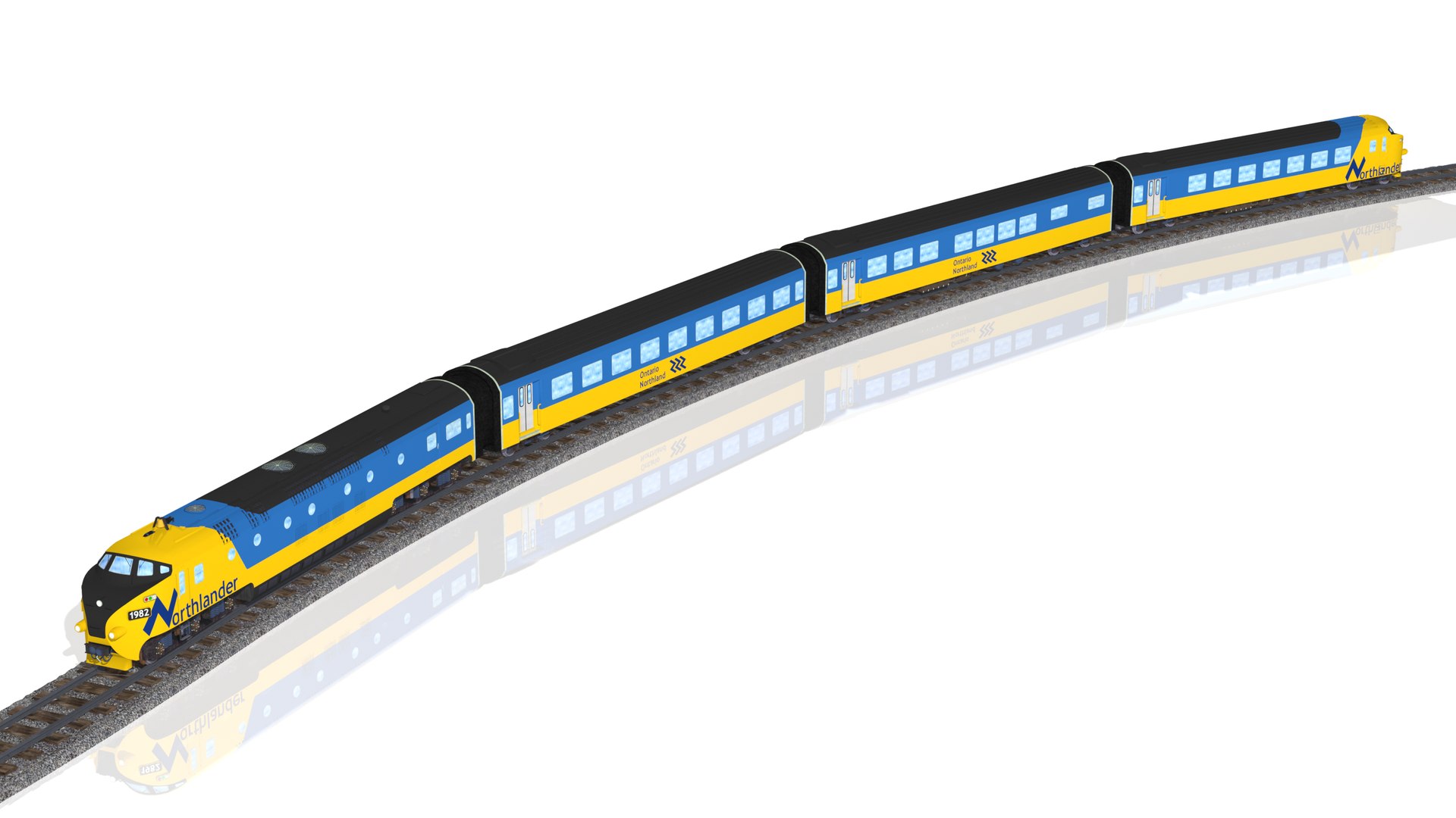 3D Model Northlander - Ontario Northland Railway - Diesel Passenger ...