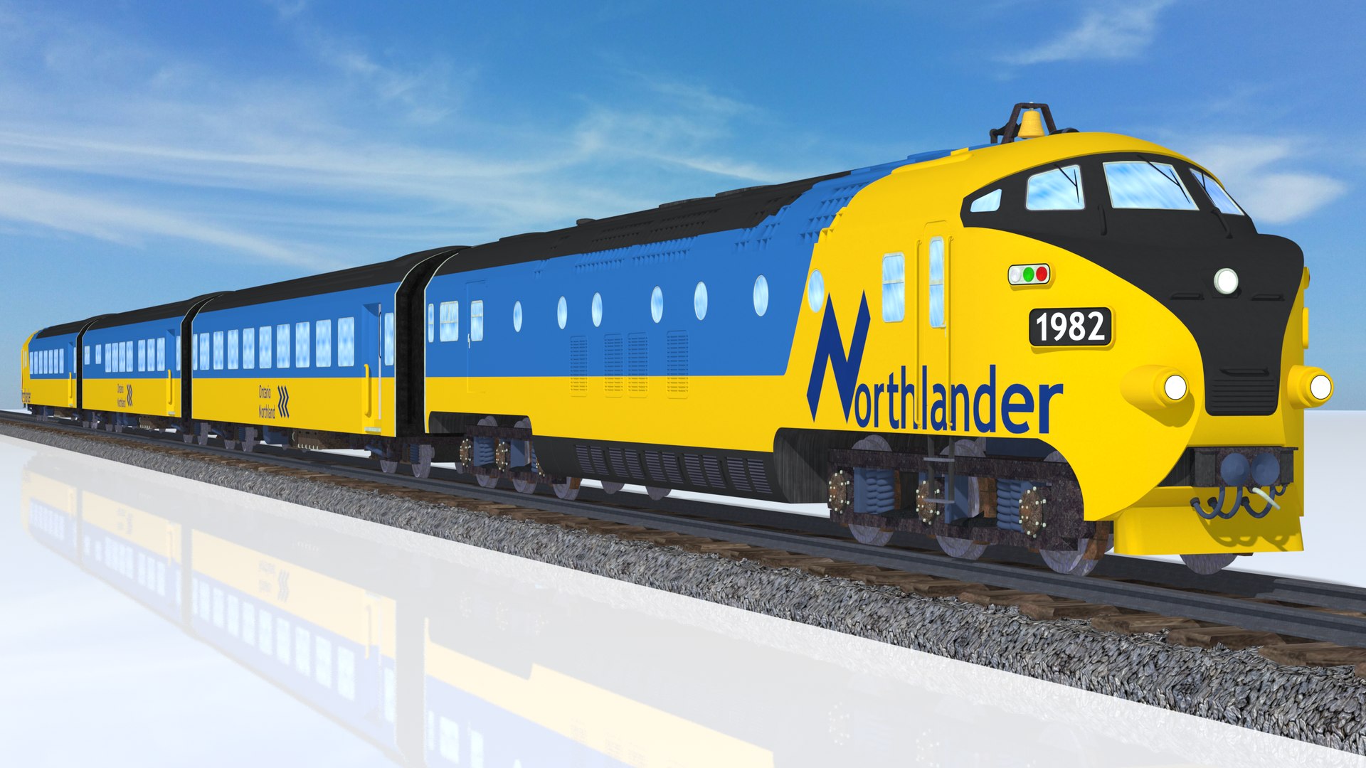 3D Model Northlander - Ontario Northland Railway - Diesel Passenger ...