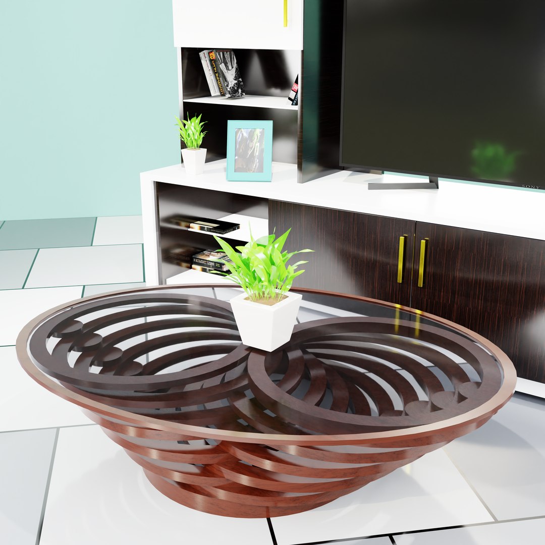 3D Model Wood Smart Table - TurboSquid 1909359