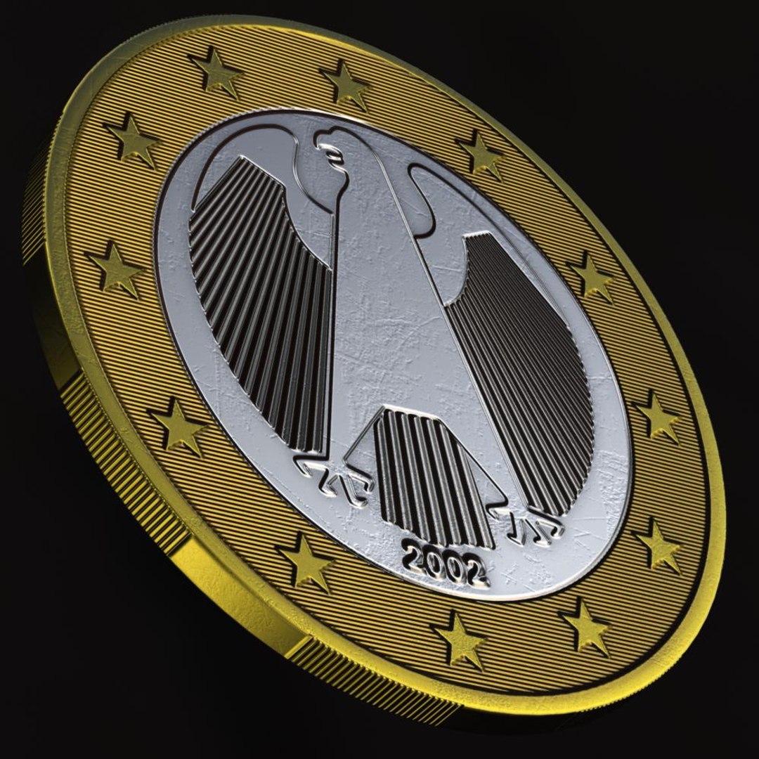 Coin 1 Euro 3d Model